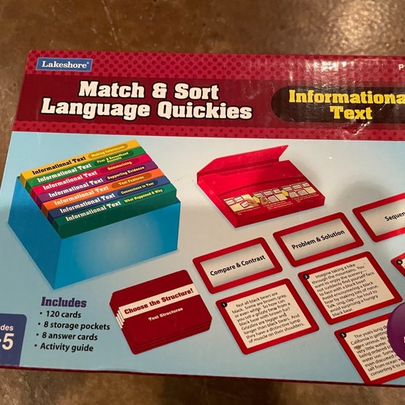 Lakeshore | Toys | Lakeshore Match And Sort Language Quickies ...